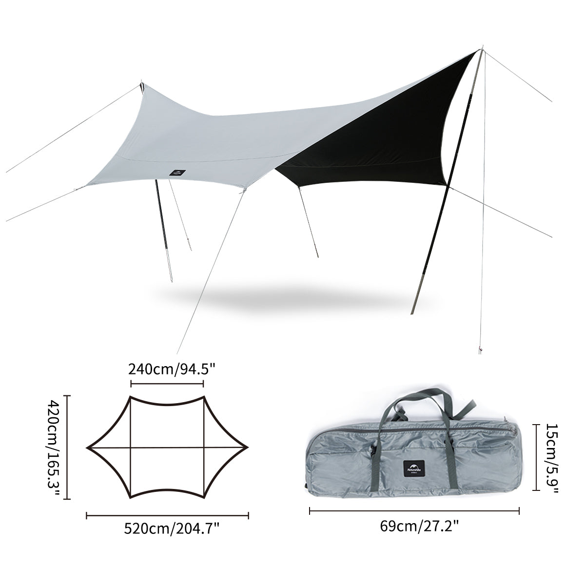 Naturehike Shark Hexagonal Camping Canopy – Naturehike-au
