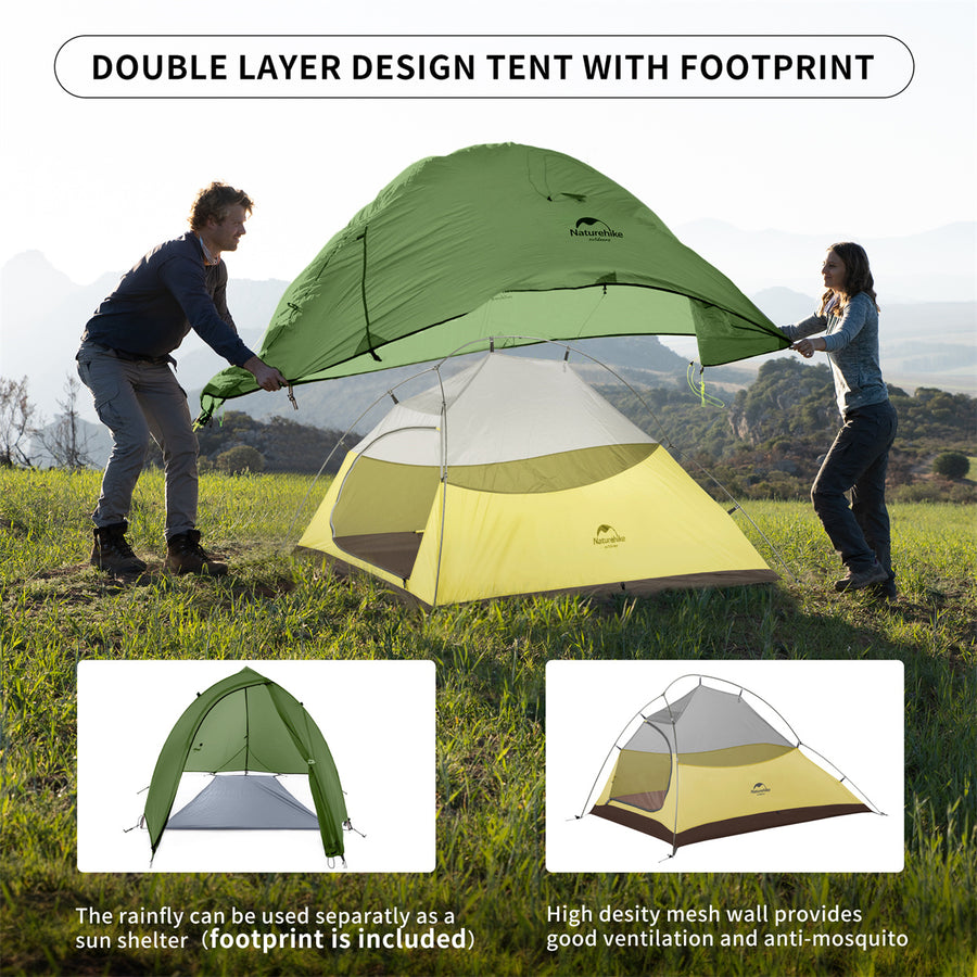 Cloud UP 2 People 3-season Camping Tent Ultralight 20D – Naturehike-au