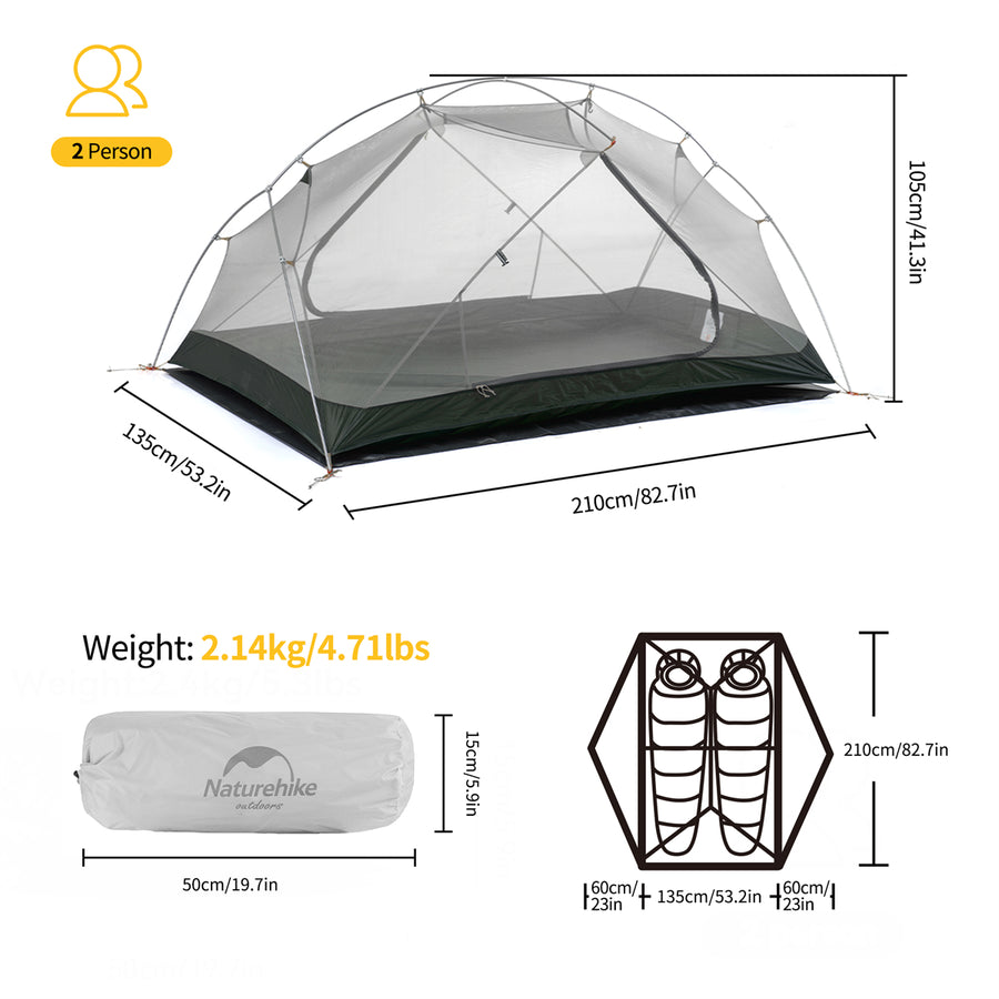 Mongar 2 People Camping Tent – Naturehike-au